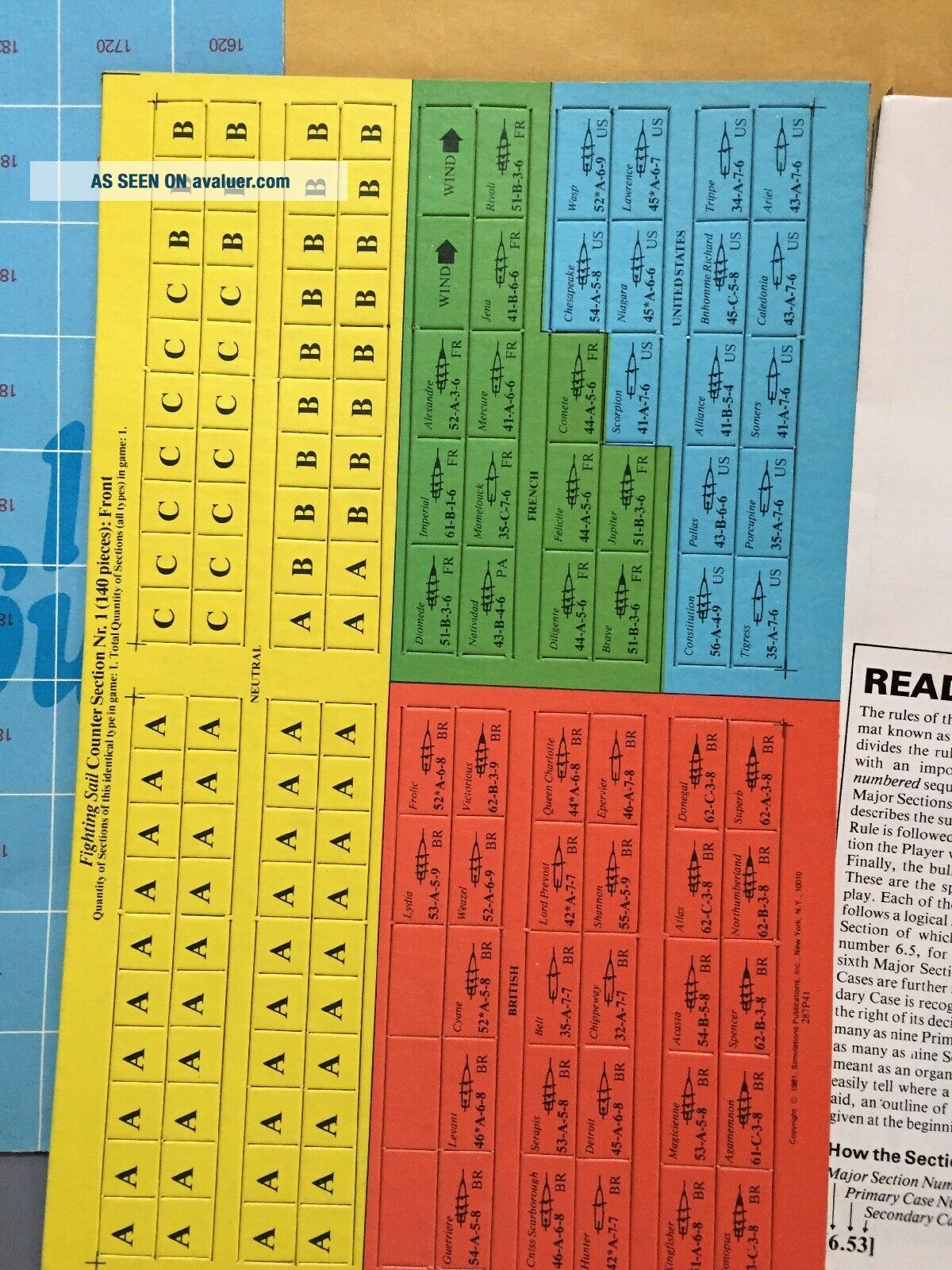 SPI S&T Strategy & Tactics 85 Fighting Sail Unpunched | #9820352