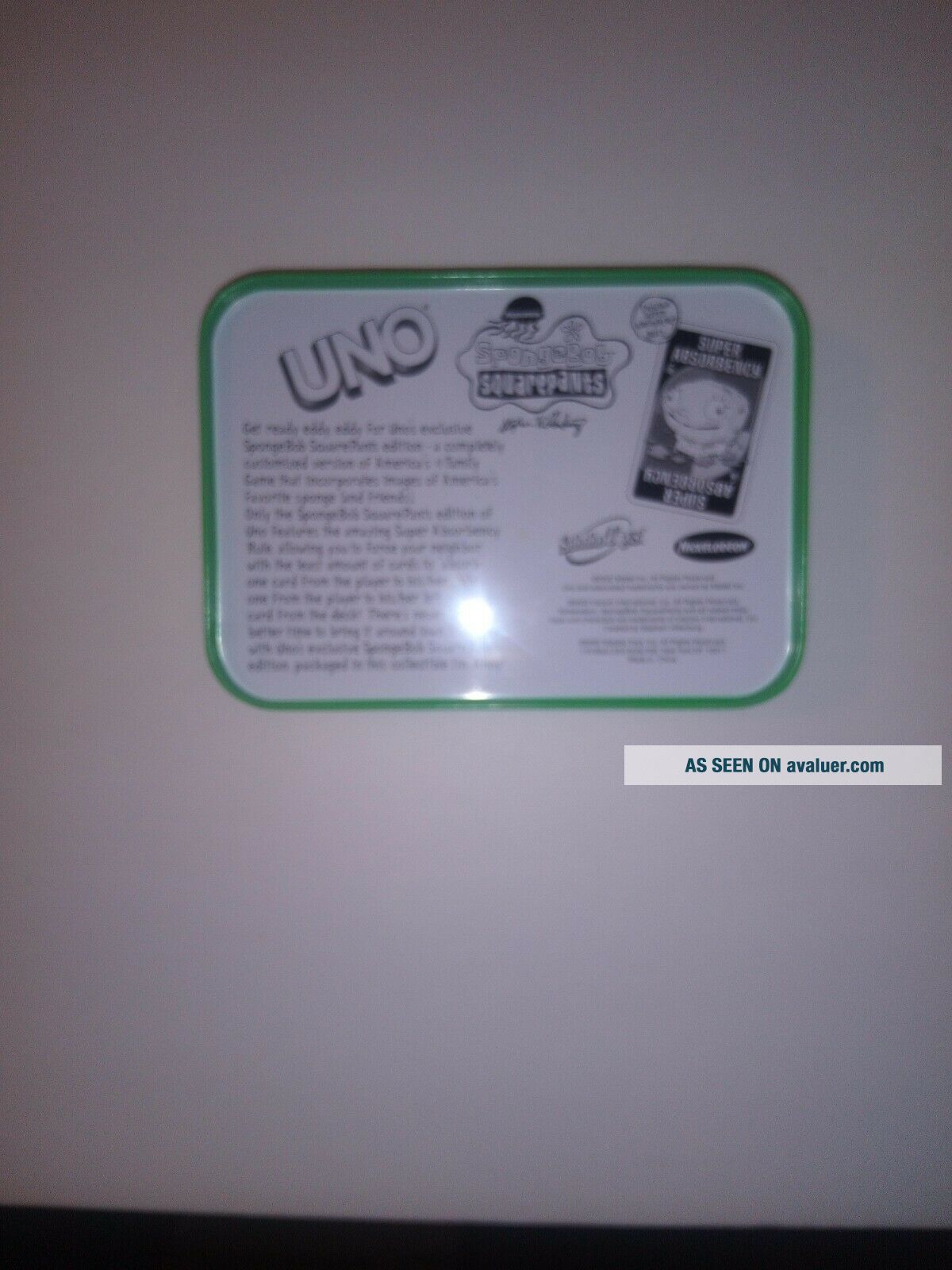 Spongebob Squarepants Uno Special Edition Tin Set Card Game 2002 ...