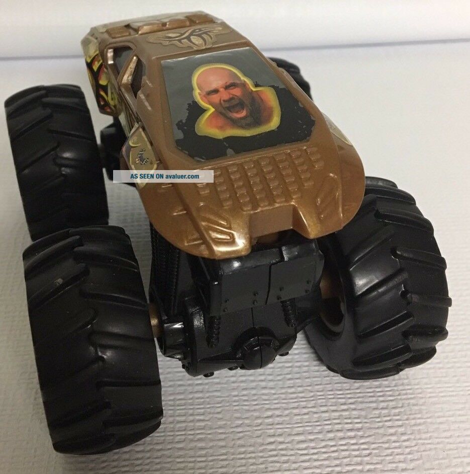 Mattel Hotwheels Monster Truck WCW Bill Goldberg Rev Go Wrestling Jam ...