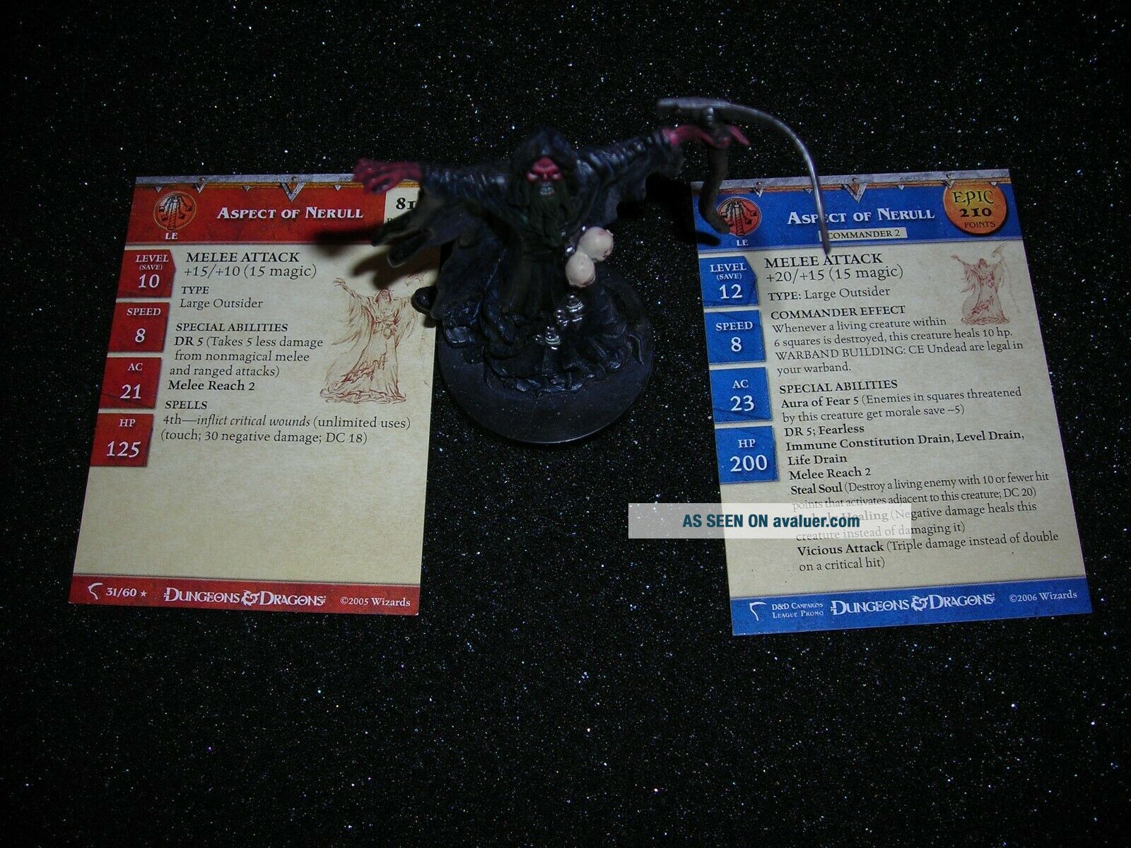 DUNGEONS AND DRAGONS MINIATURES GAME ASPECT OF NERULL 31/60 W/ BOTH ...
