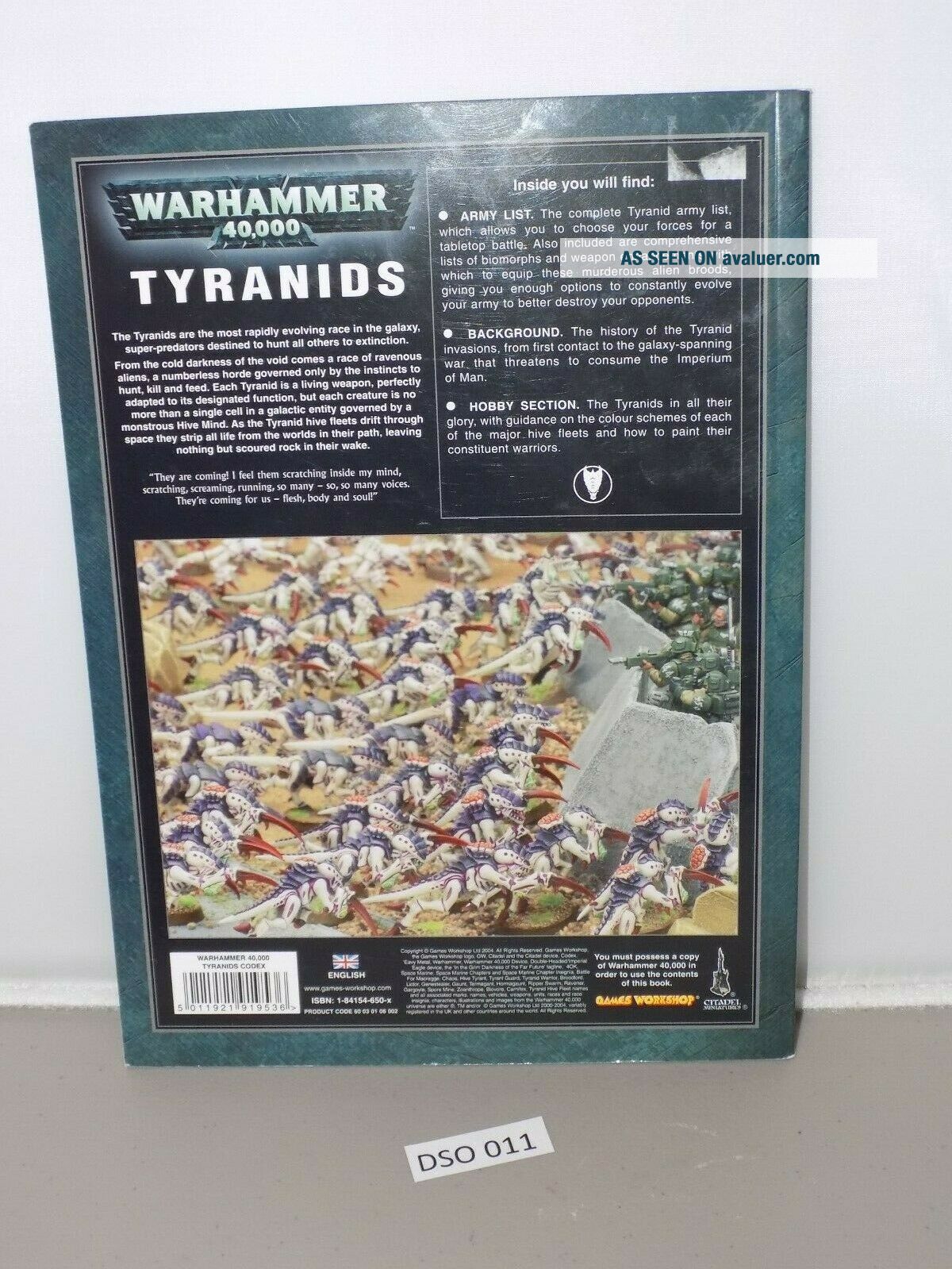 Warhammer 40k Tyranids 4th Edition Codex Paperback (DSO 11) | #9845099