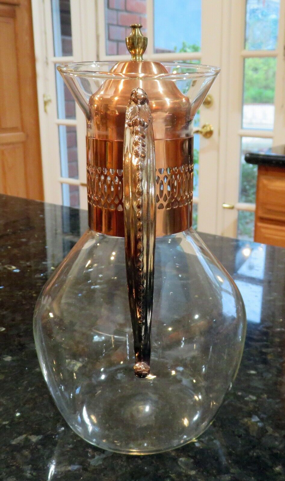 PRINCESS HOUSE Copper Coffee And Glass Carafe With Warming Stand ...