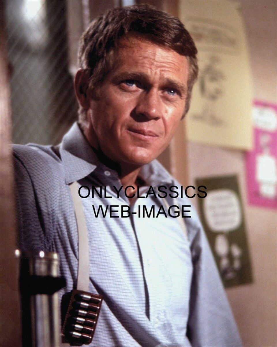 1968 COOL STEVE MCQUEEN AS DETECTIVE BULLITT PORTRAIT PHOTO GUN BULLET ...
