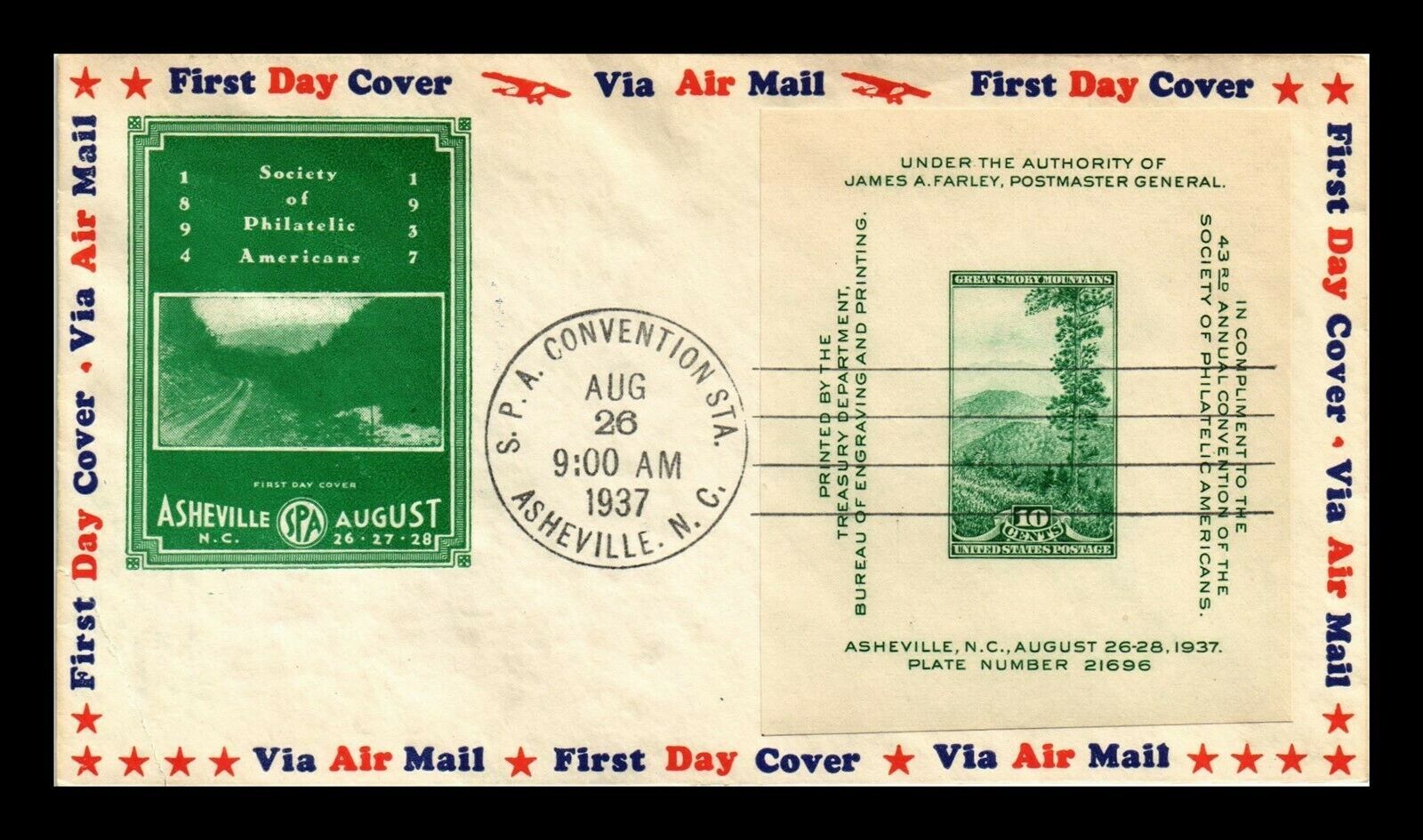 DR JIM STAMPS US SPA EVENT SOUVENIR SHEET FIRST DAY COVER SCOTT 797 AIR ...