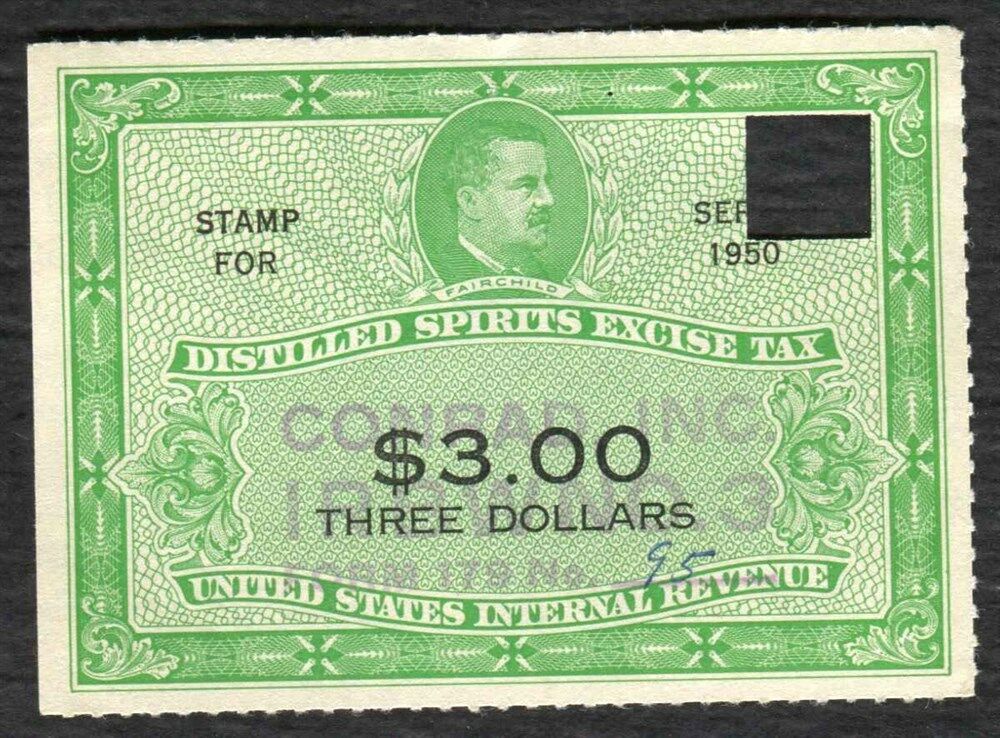 Distilled Spirits Excise Tax Stamp Scott RX8 | #23358893