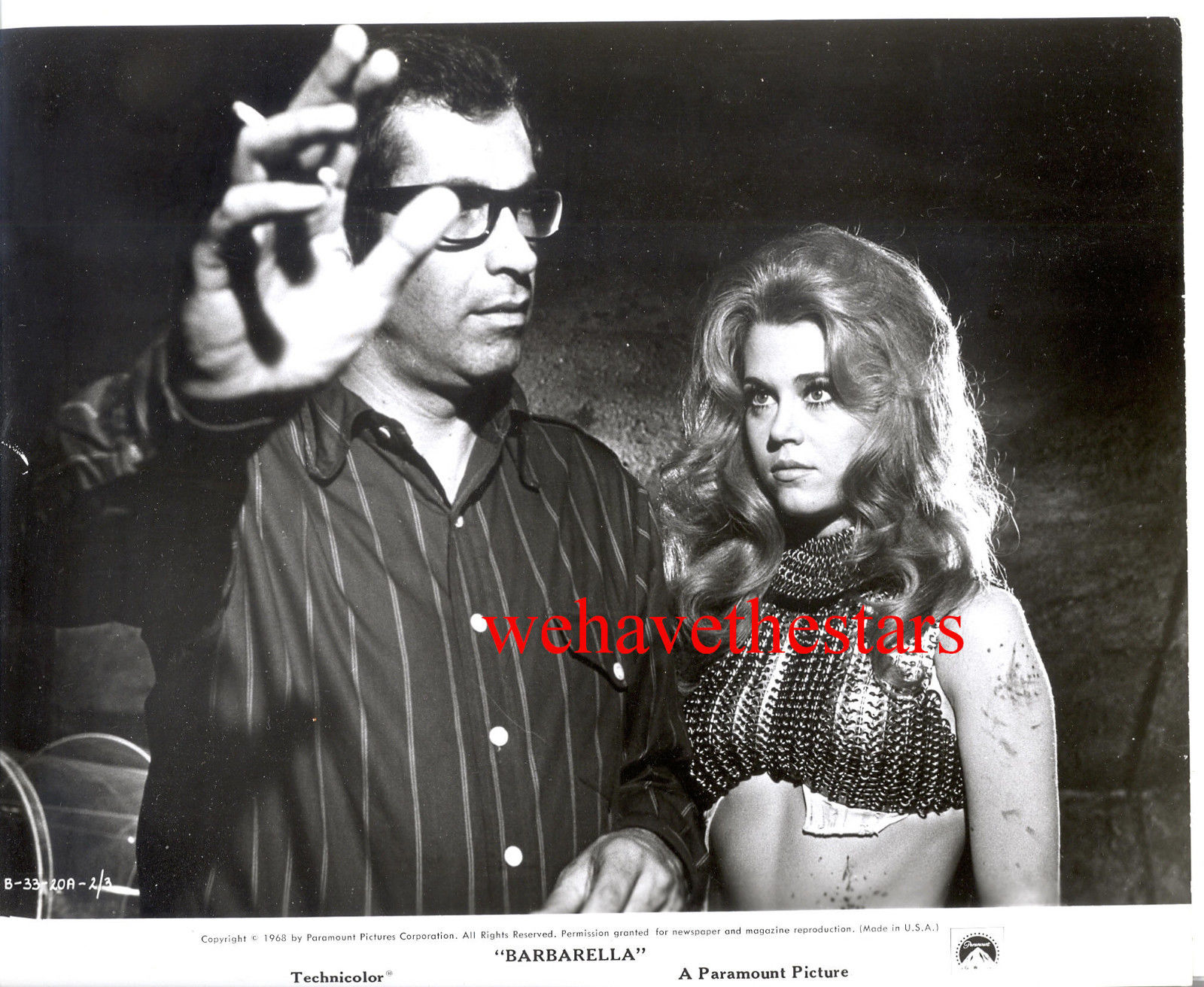 Vintage Roger Vadim DIRECTS Jane Fonda BARBARELLA ' 68 CANDID Publicity ...
