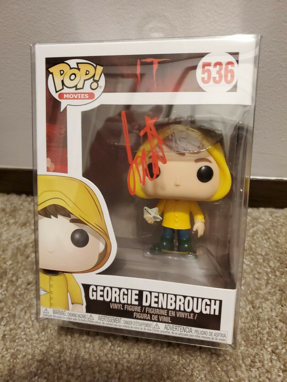 Jackson Robert Scott Signed Autograph Funko Pop IT Movie Georgie JSA ...