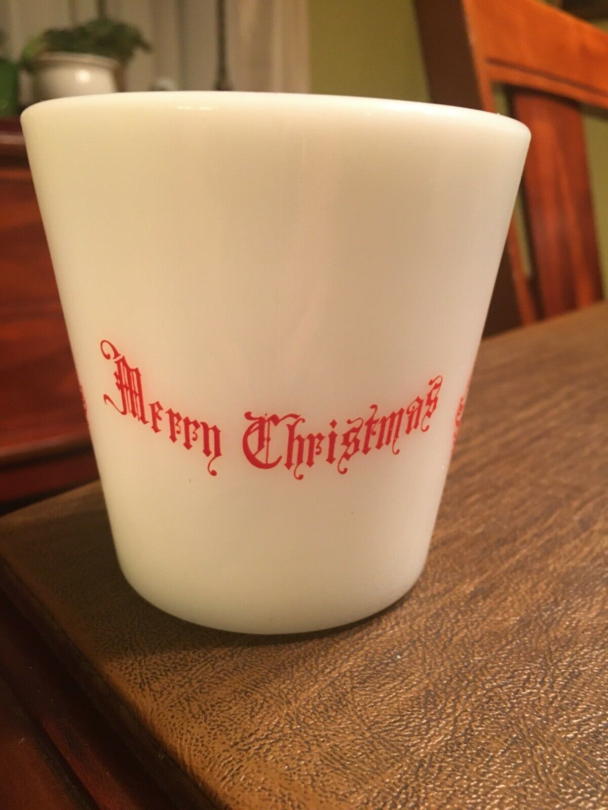 Vintage Pyrex Corning Glass Merry Christmas Santa Claus Coffee Mug ...
