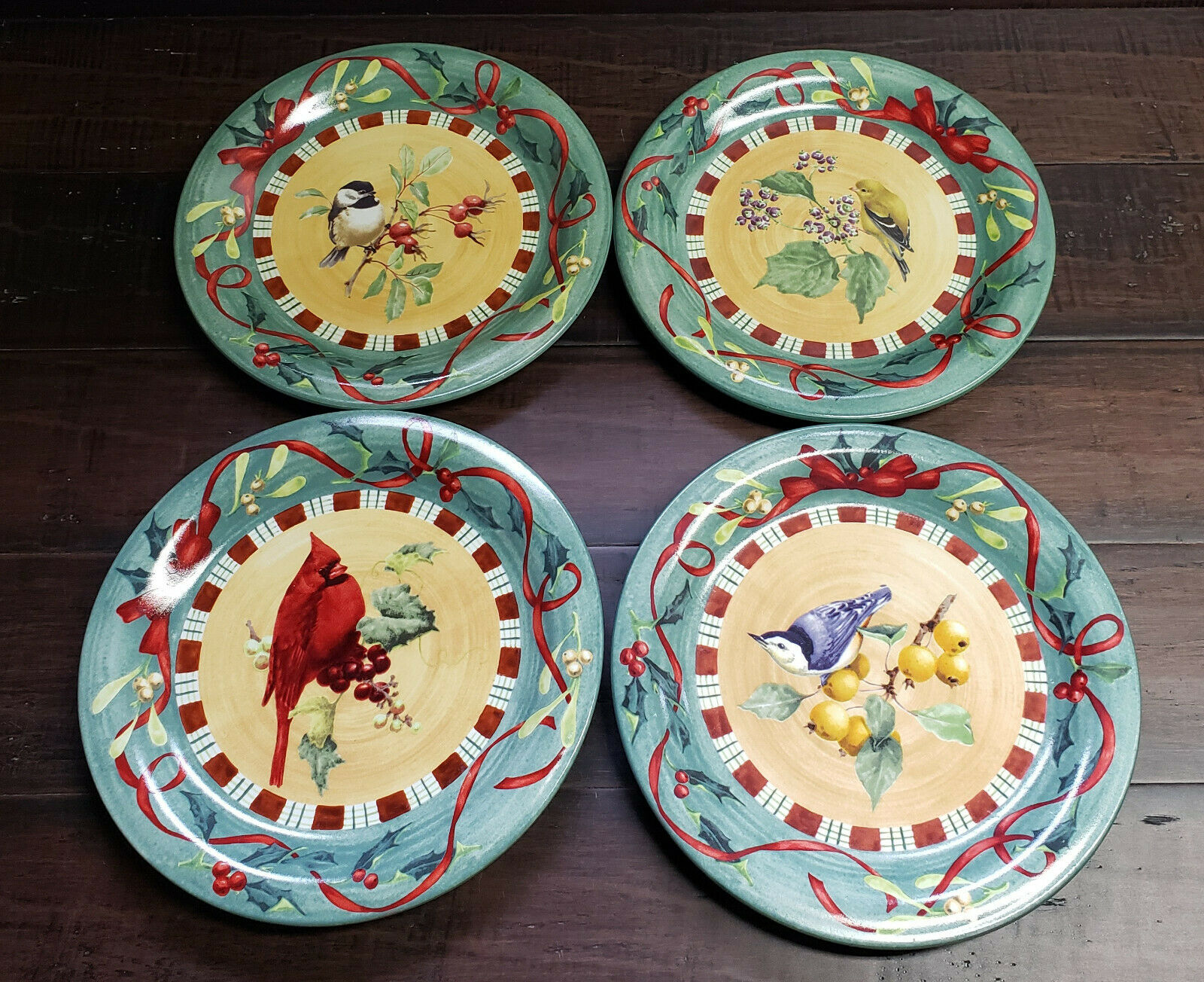 Set Of 4 Lenox WINTER GREETINGS EVERYDAY Dinner Plates | #22989076