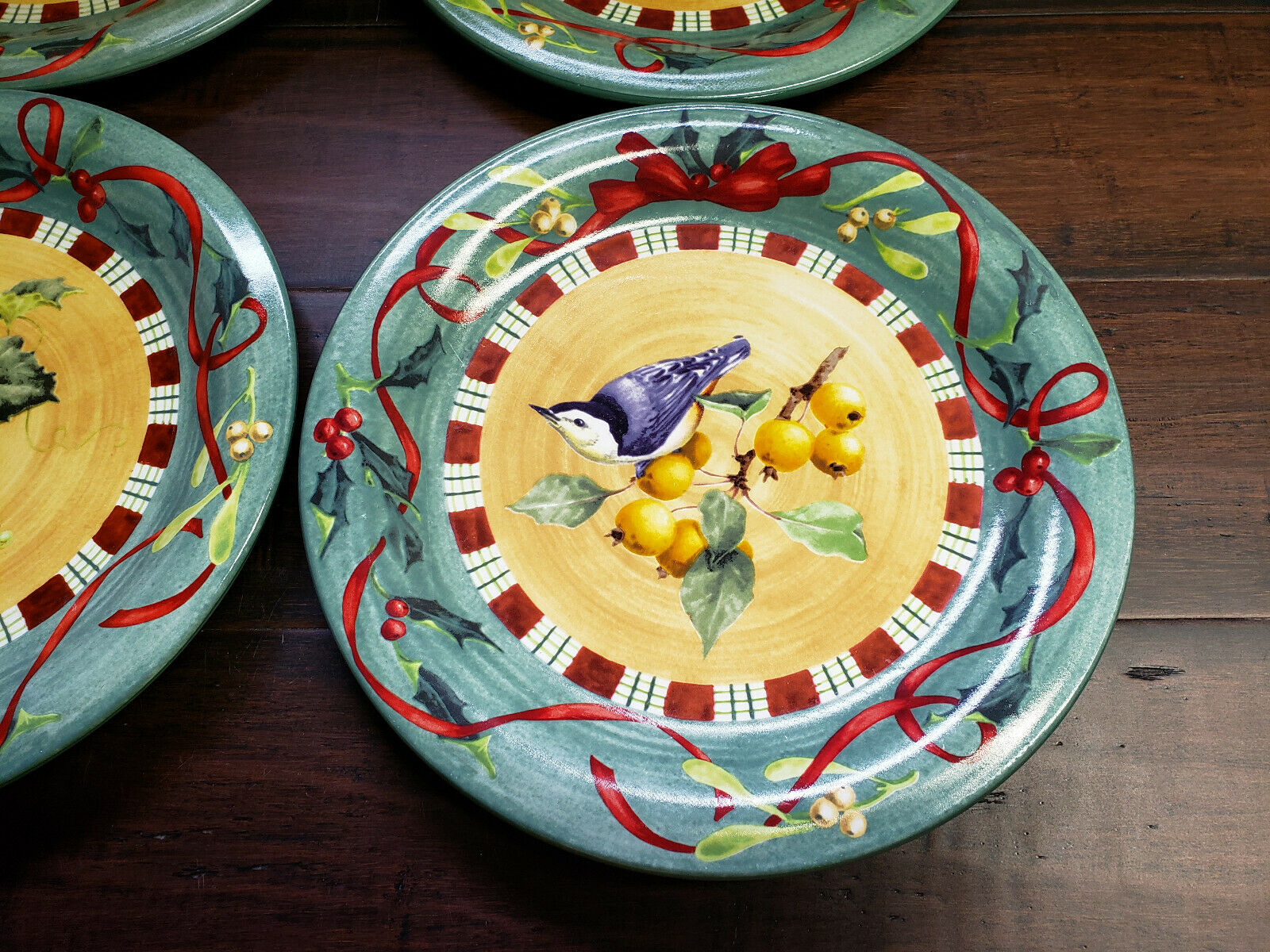 Set Of 4 Lenox WINTER GREETINGS EVERYDAY Dinner Plates | #22989076