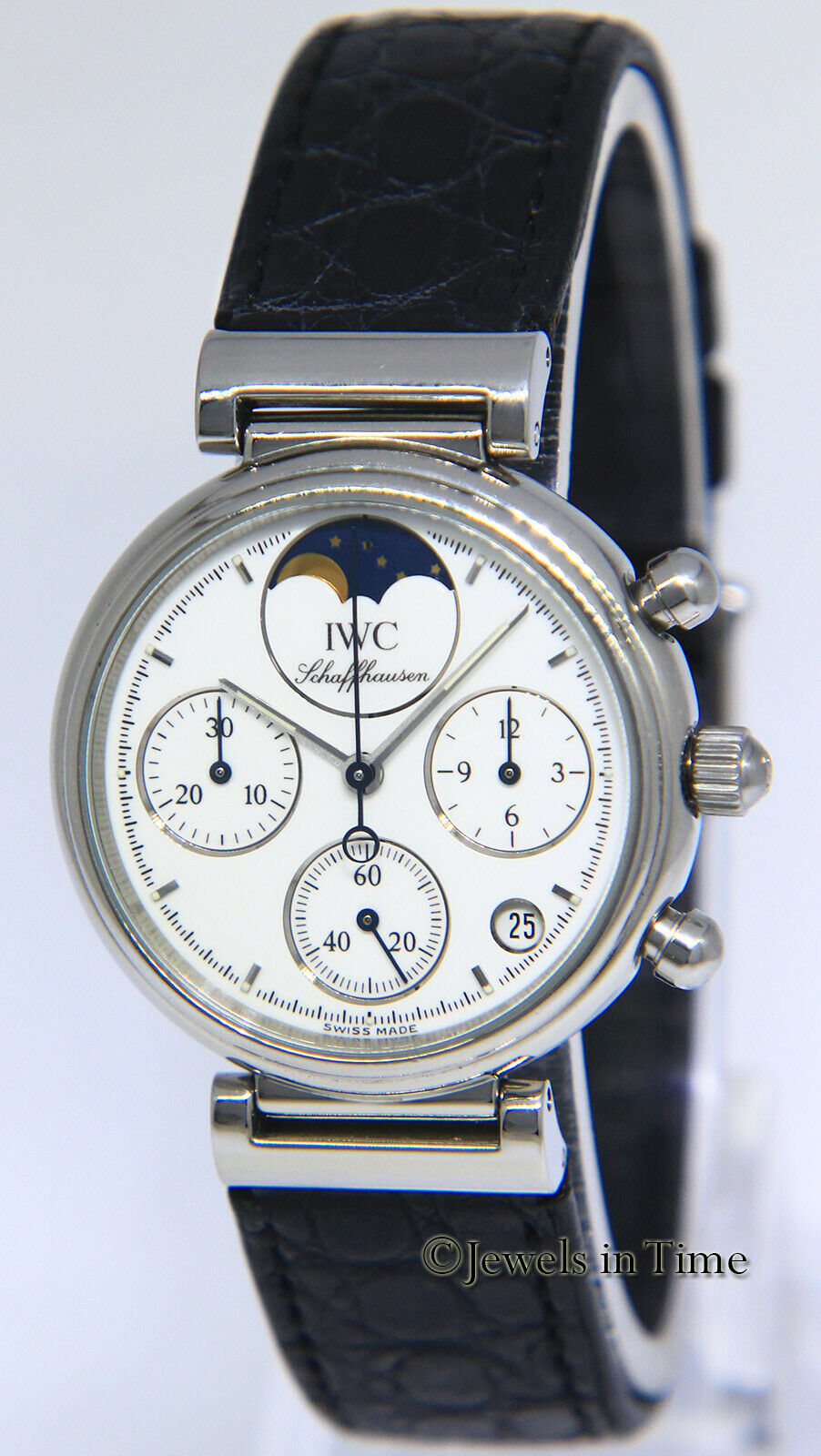 IWC Da Vinci Moonphase Chronograph Steel Ladies 29mm Watch Box/Papers ...