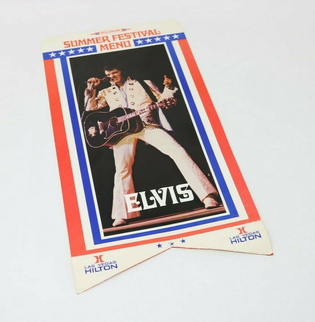 Las Vegas Hilton Summer Festival Elvis Souvenir Menu 1972 RCA Vintage ...