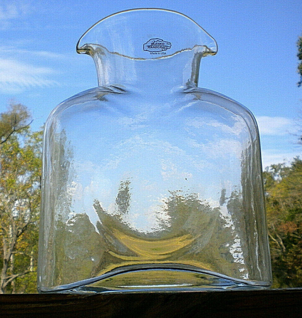 Blenko Glass Water Bottle 384 Crystal Clear | #22935916