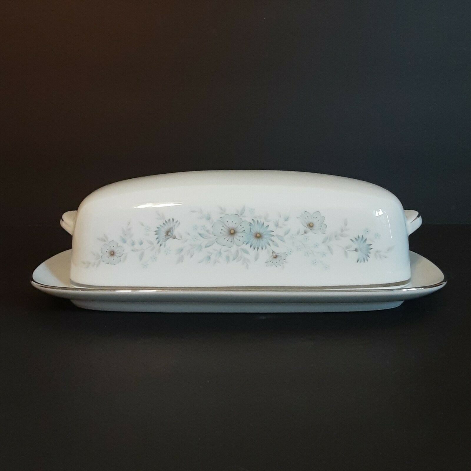 NORITAKE INVERNESS Covered Butter Dish 1/4 Lb Pattern 6716 | #22924968