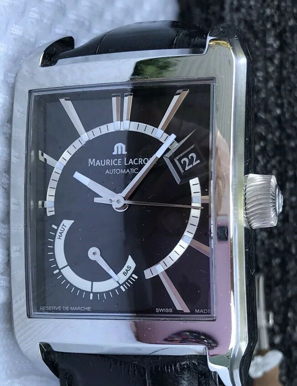 Maurice Lacroix Pontos Rectangular Automatic Power Reserve De Marche ...