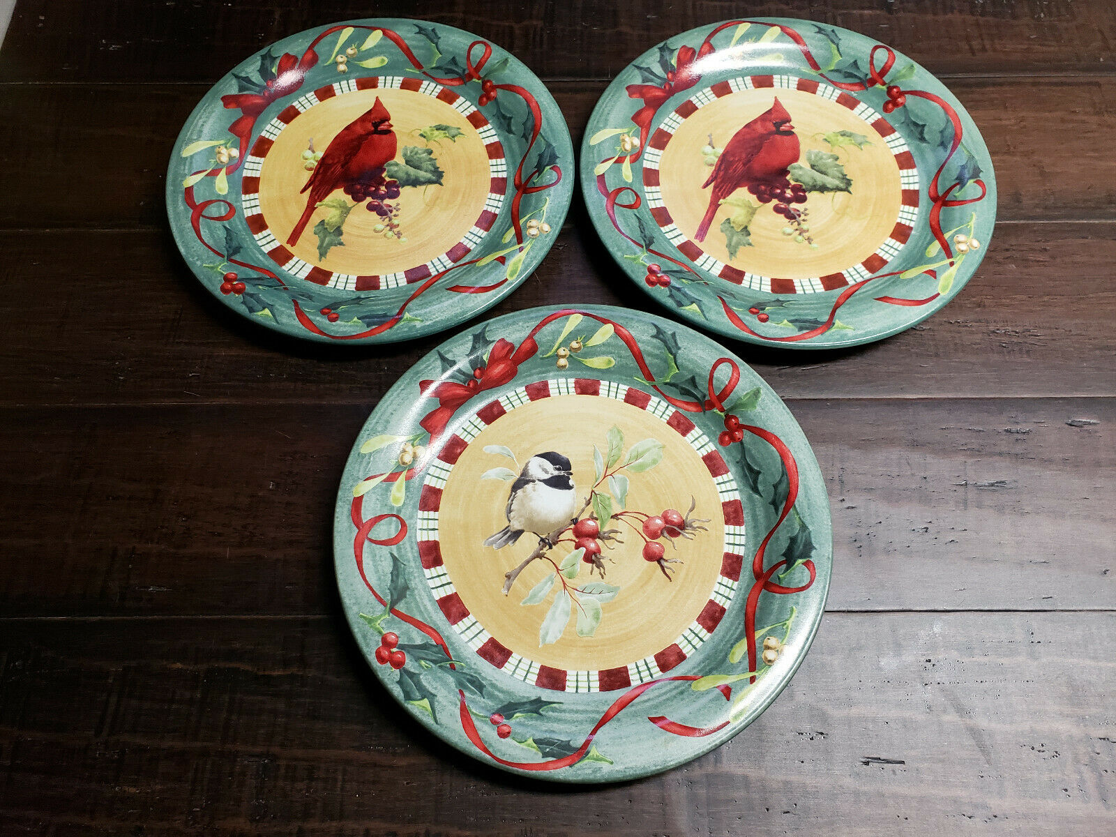 Set Of 3 Lenox WINTER GREETINGS EVERYDAY Dinner Plates | #22903781