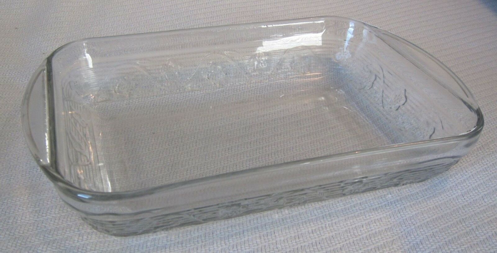 Anchor Hocking Oven Proof Glass Rectangular Casserole Dish 3 Qt. Flower ...