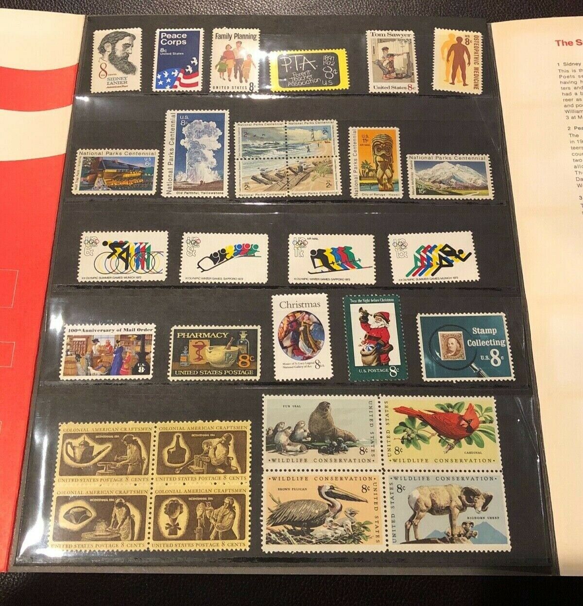 U. S Postal Services SET COMMEMORATIVE STAMP CLUB MULTIPLE YEARS ...