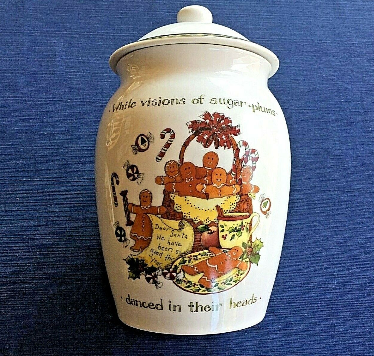 A CHRISTMAS STORY - PS Portmeirion Studio CANISTER/ COOKIE JAR Susan ...