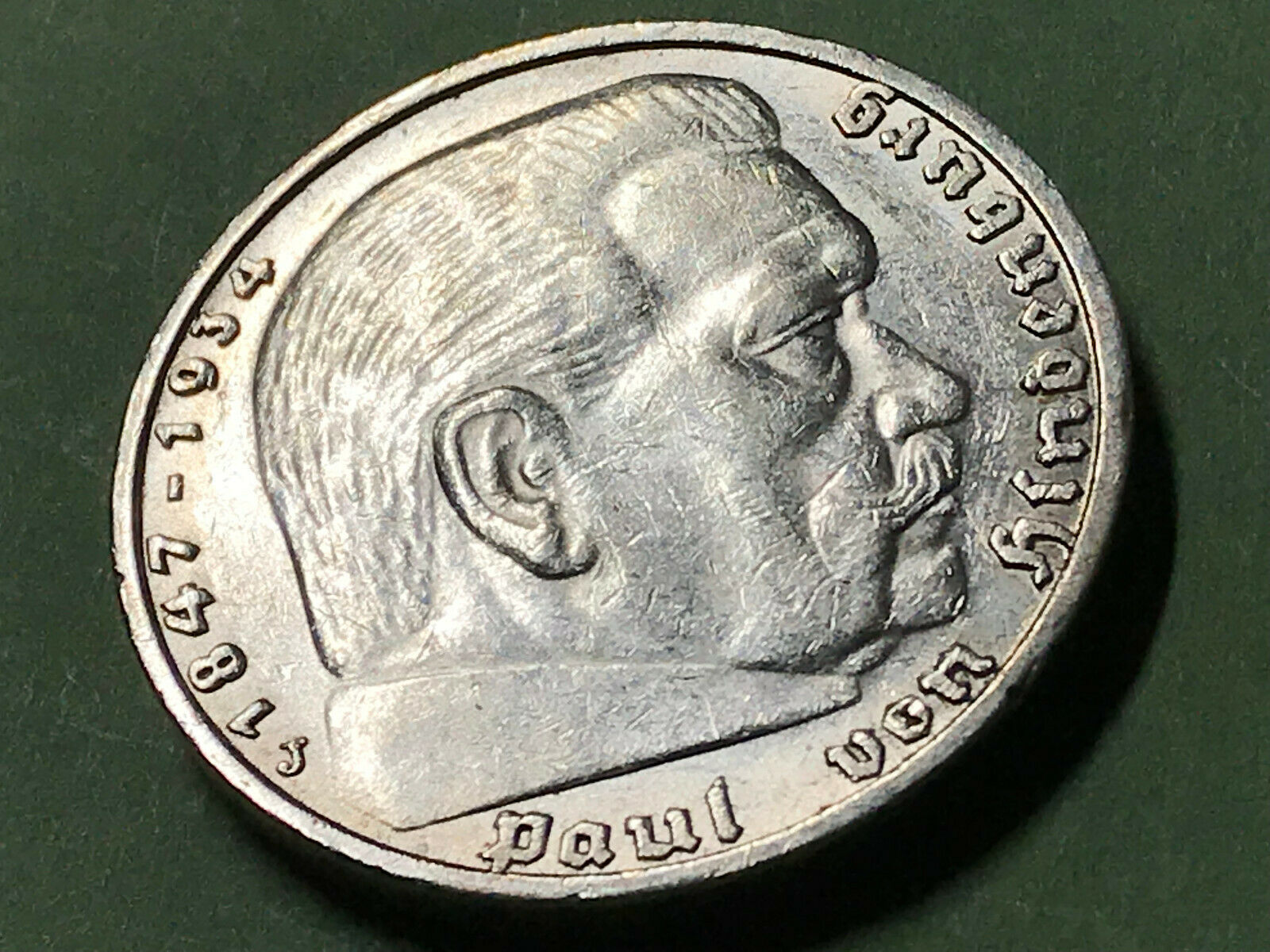5 Reichsmark 1936 J Nazi Coins Third Reich 900 Silver AG | #22790483