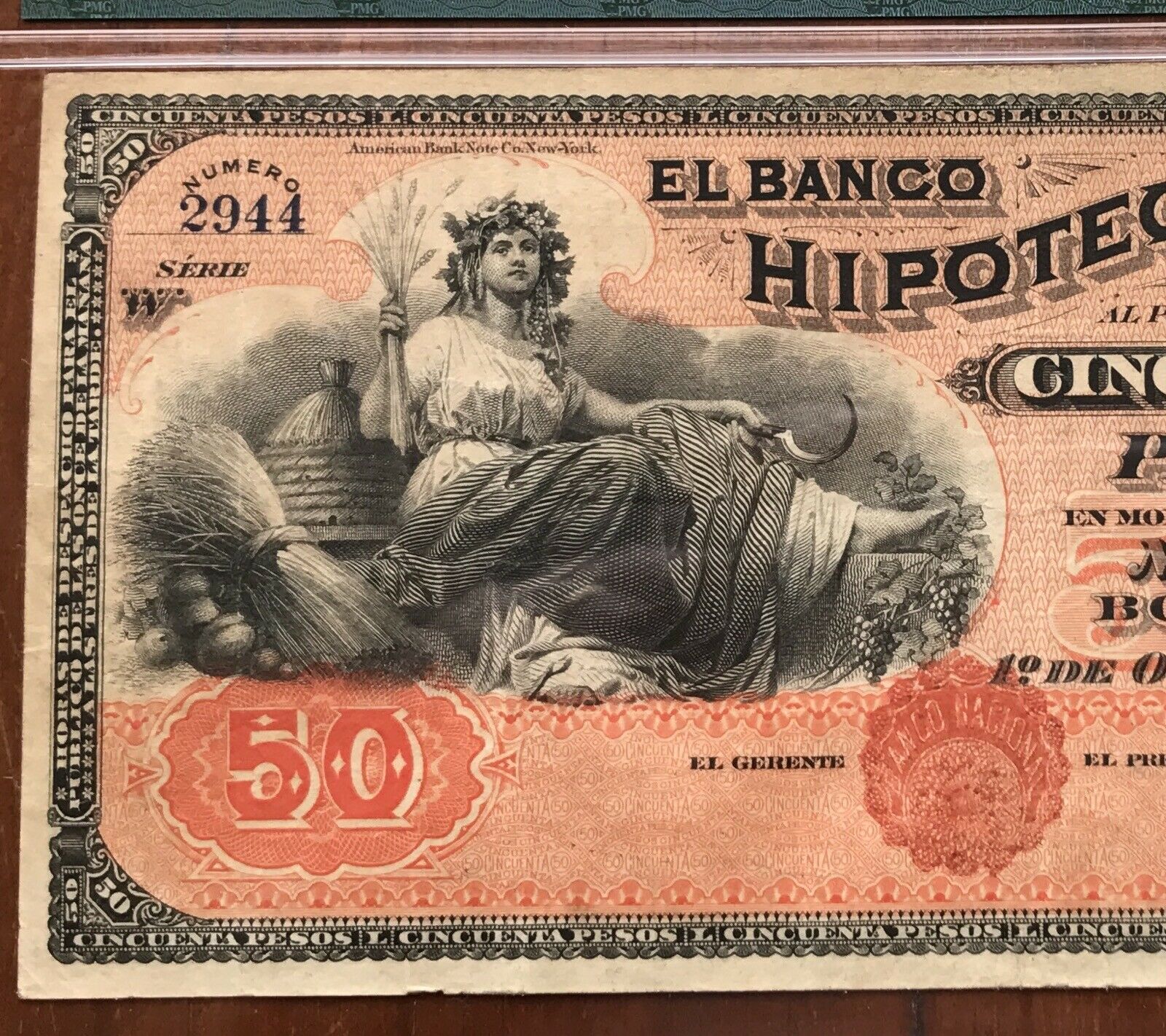 Colombia. 50 Pesos. Pick S639. PMG 30 Banco Nacional On El Banco ...