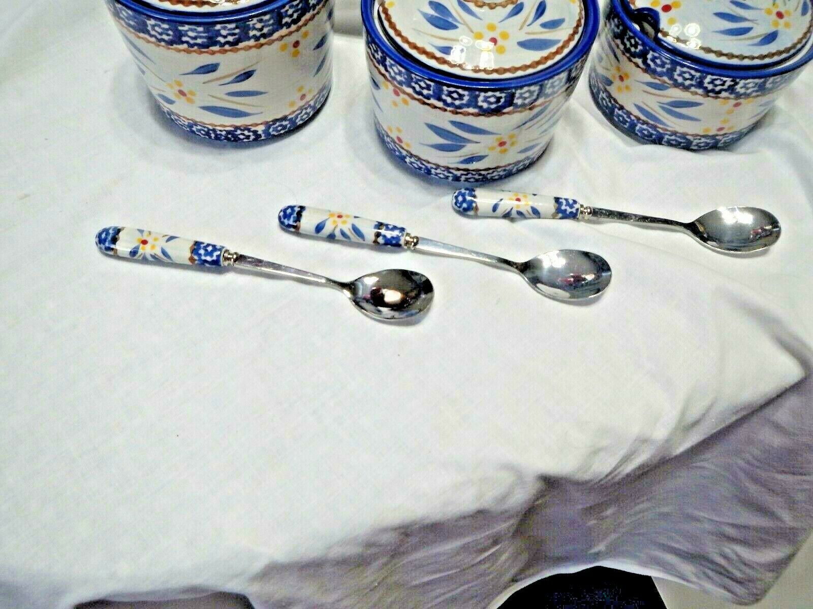 Temp - Tations By Tara Old World Blue 7 Piece Condiment Set With Tray ...