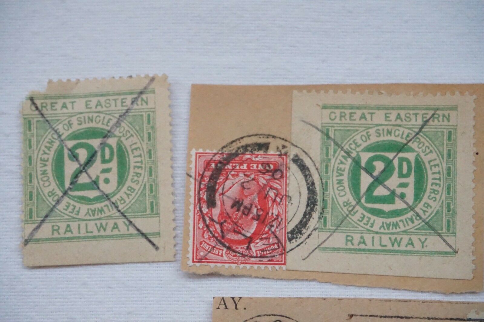 1905 Great Eastern Railway Train Newspaper Parcel Letter Stamps | #22789175