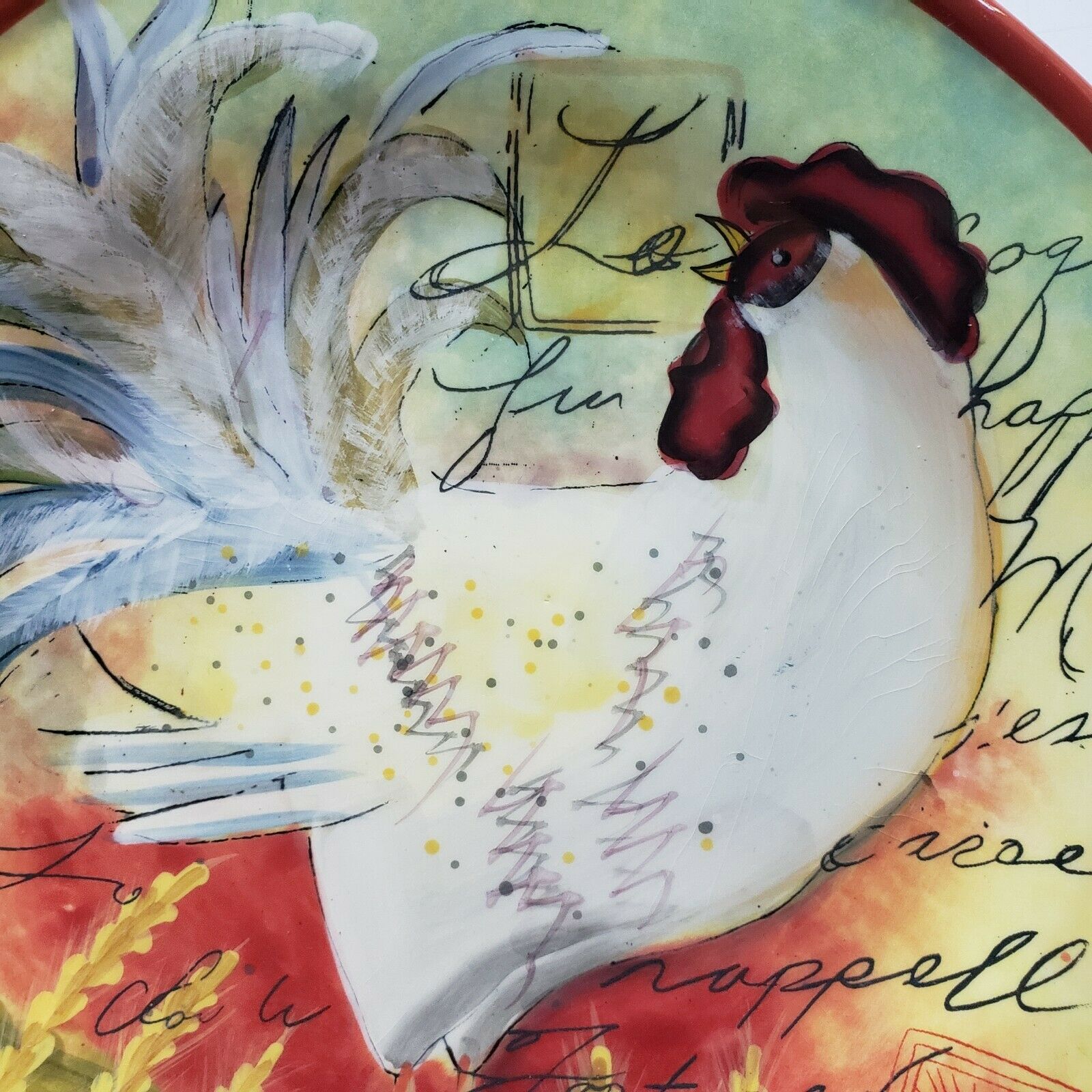 Susan Winget Le Rooster Salad/Dessert Plate 8. 5 Inches | #22726034