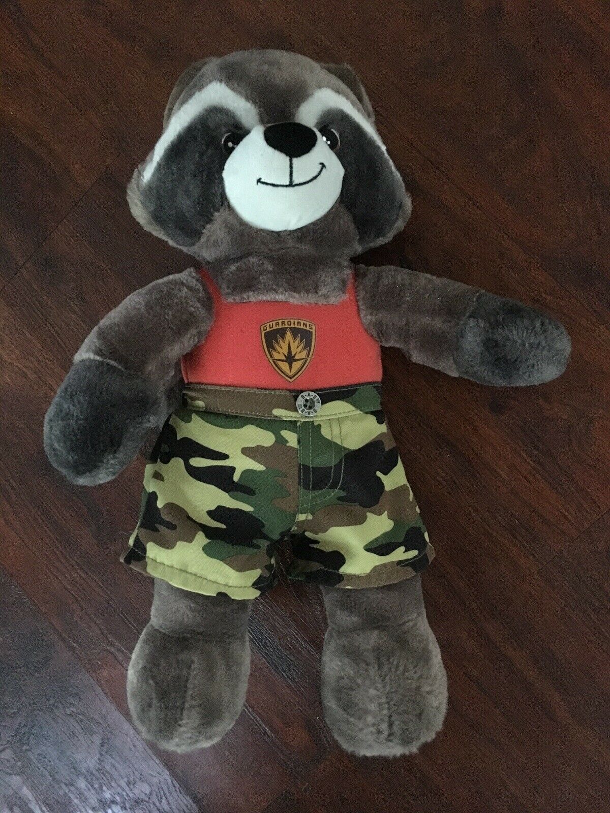 Build A Bear BAB Marvel Rocket Raccoon Guardians Of The Galaxy Plush ...