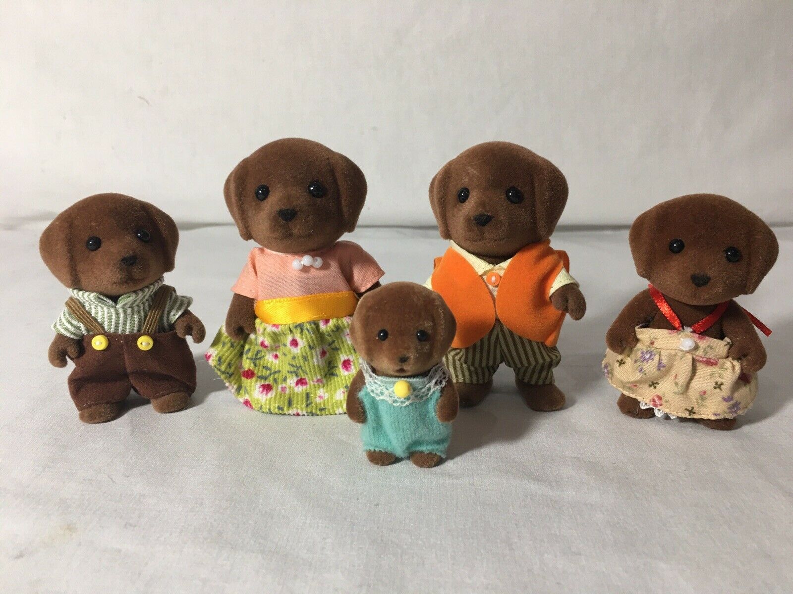Calico Critters/sylvanian Families Chocolate Lab Family Of 5 Dogs ...