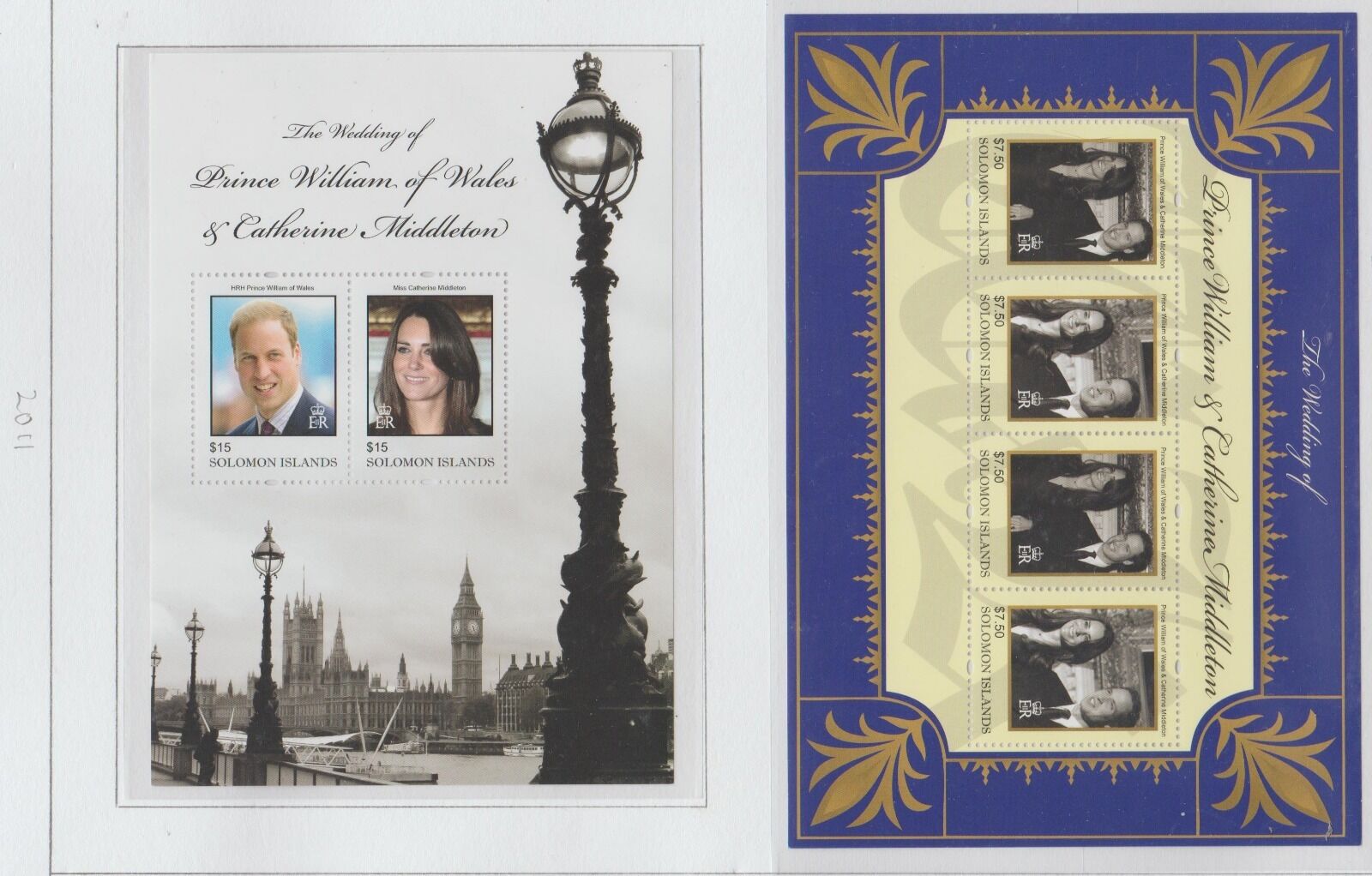 Solomon Islands William And Kate 2 Miniature Sheets UM 2011 | #22578835