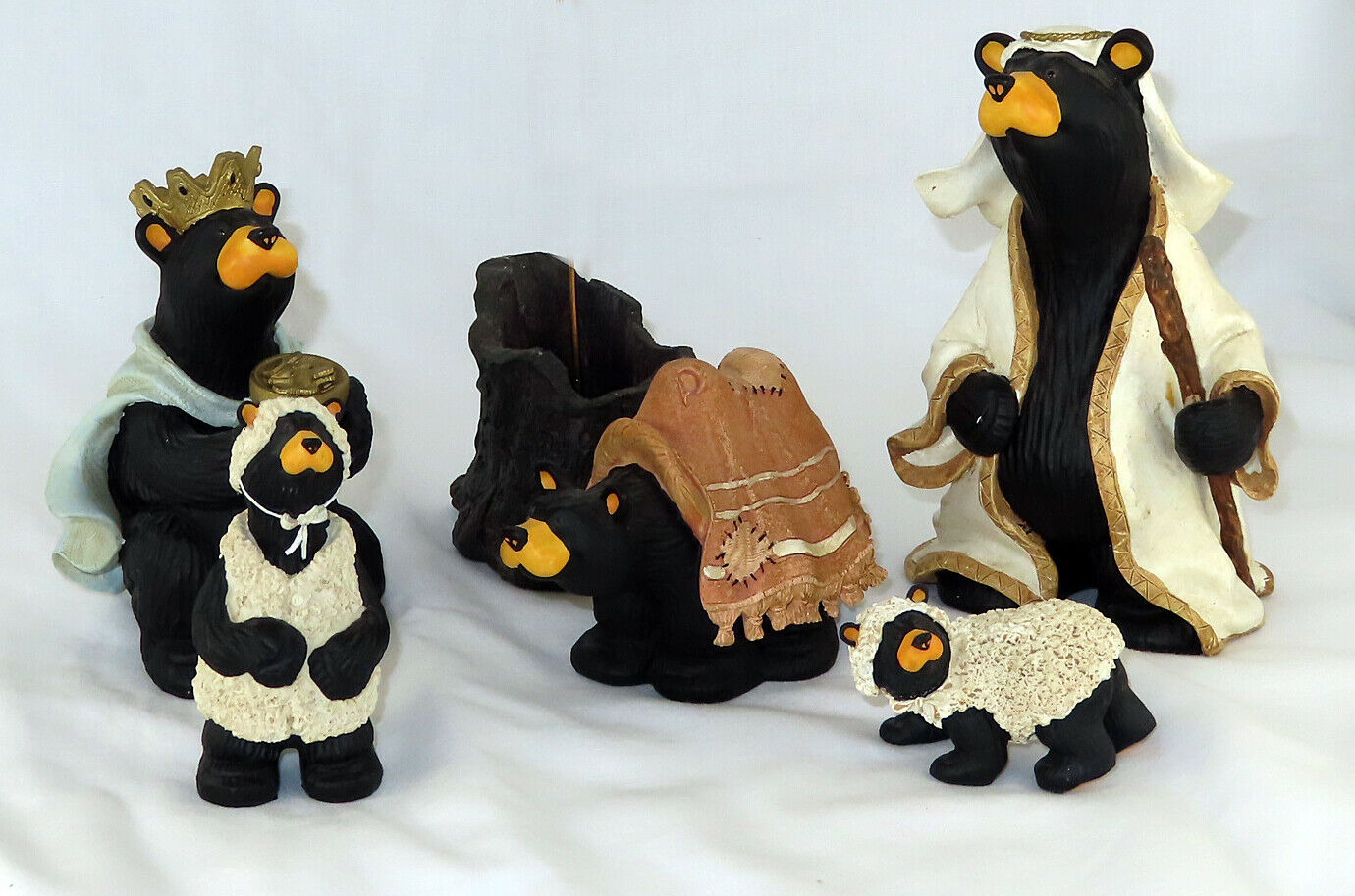 Big Sky Carvers Beartivity 2 Bear Nativity Jeff Fleming Montana | #22543644