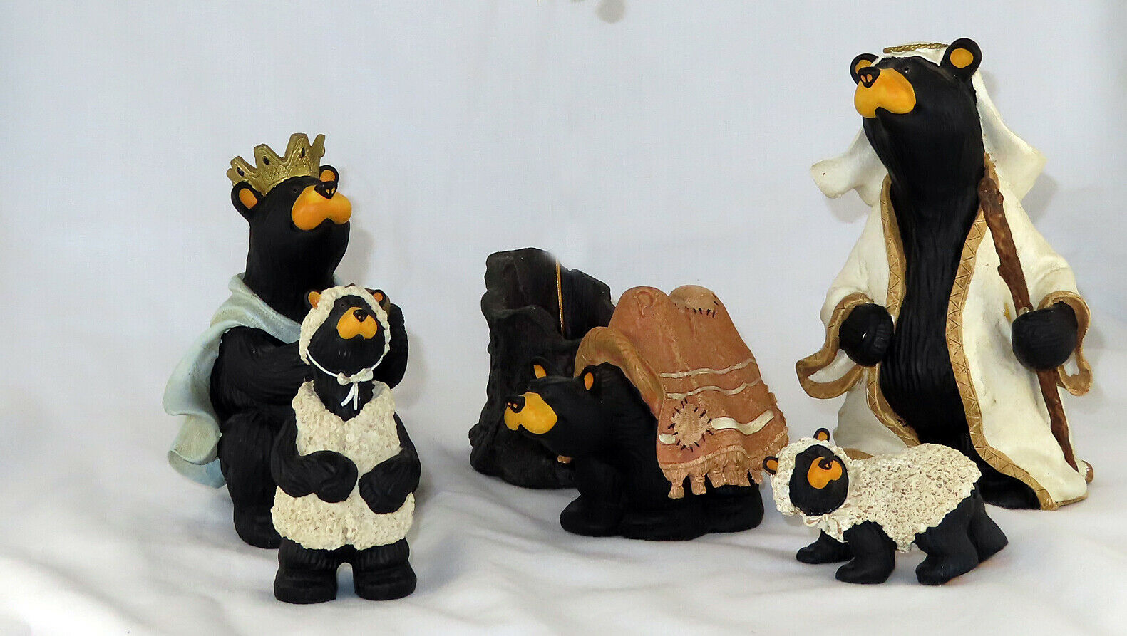 Big Sky Carvers Beartivity 2 Bear Nativity Jeff Fleming Montana | #22543644