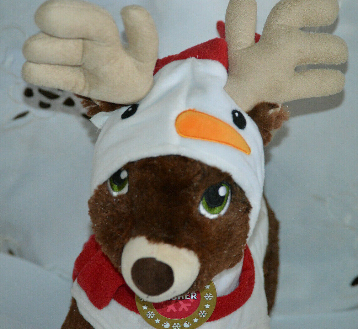 Build A Bear Dasher Team Santa Reindeer Plush Stuffed Animal Christmas ...