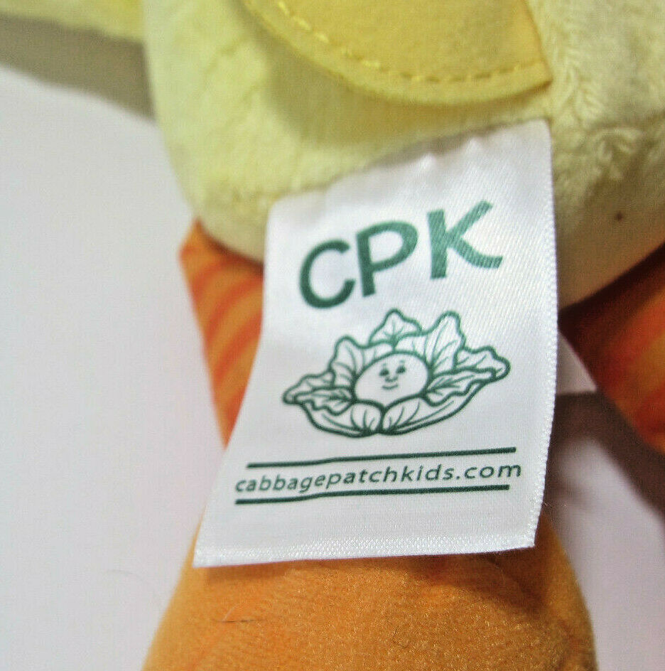 Cabbage Patch Kids 10 " Plush In Yellow Duck Outfit Stuffed Animal Toy ...