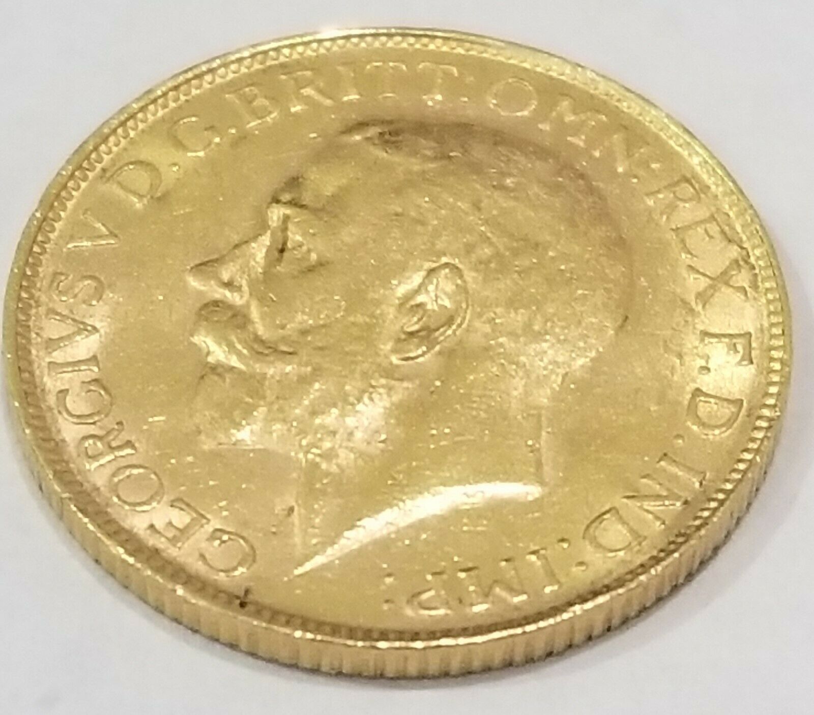 1927 British King George V Gold FULL Sovereign Solid Gold Coin. | #22450291