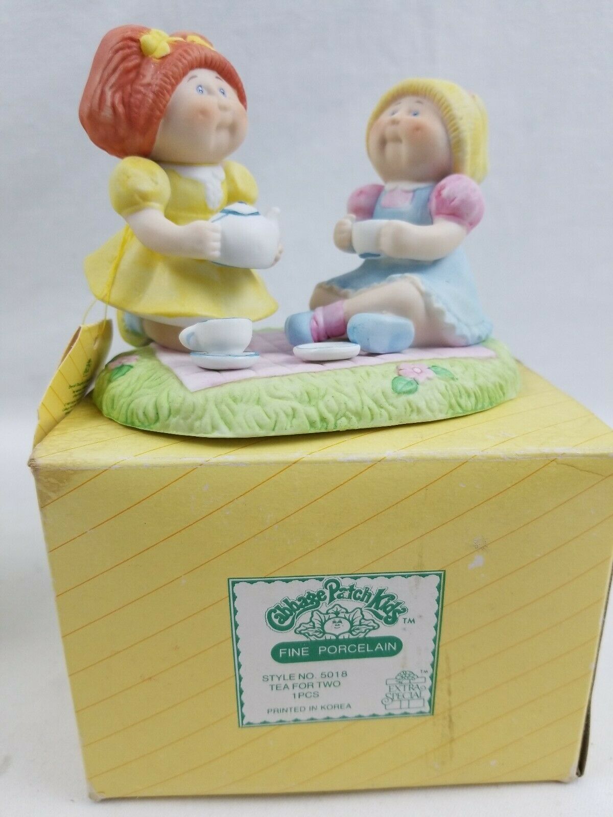 1984 Cabbage Patch Kids Tea For Two W/Tags Porcelain Figurine | #22426585