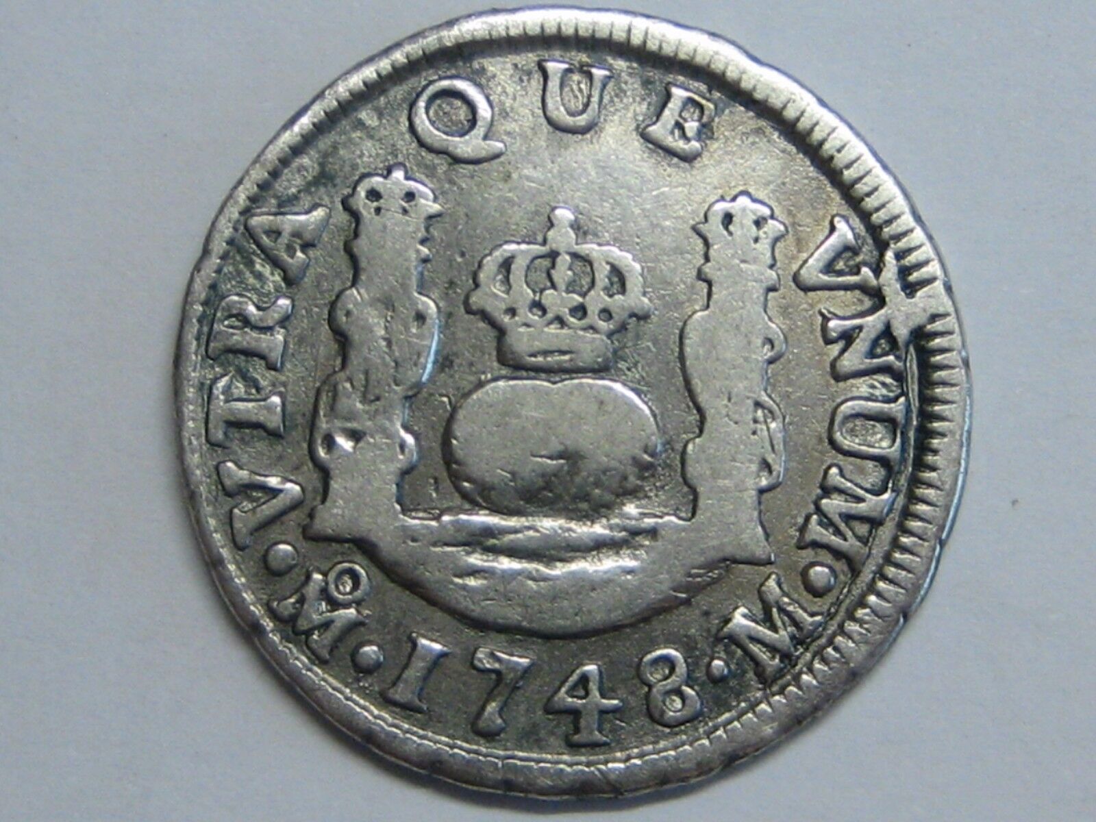 1748 MEXICO 1 REAL FERDINAND VI PILLAR SPAIN SPANISH SILVER COIN ...